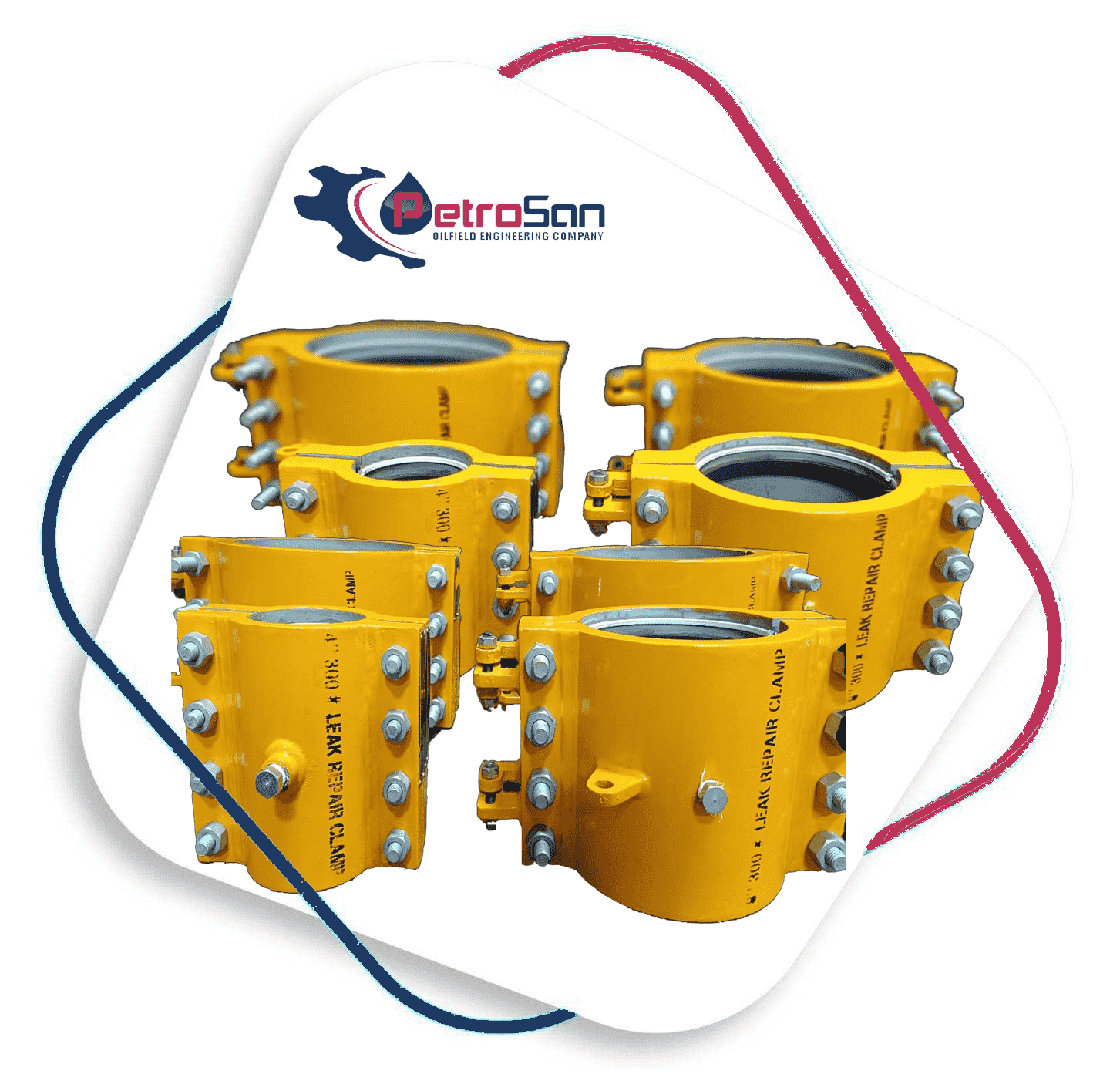 【PetroSan Oilfield Engg. Co.】- Pipe Repair Block Clamp